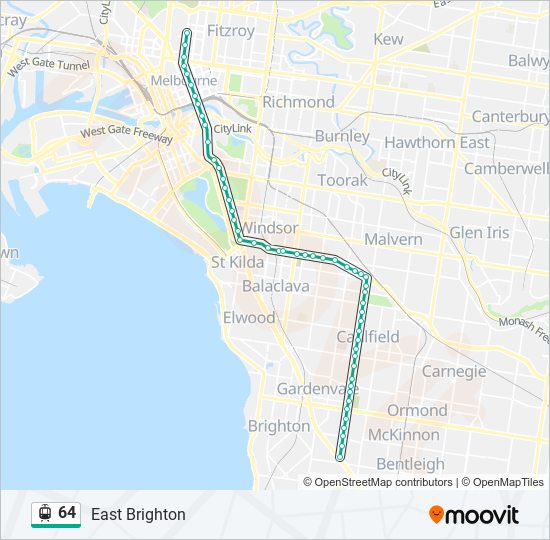 64 Route: Schedules, Stops & Maps - East Brighton (Updated)
