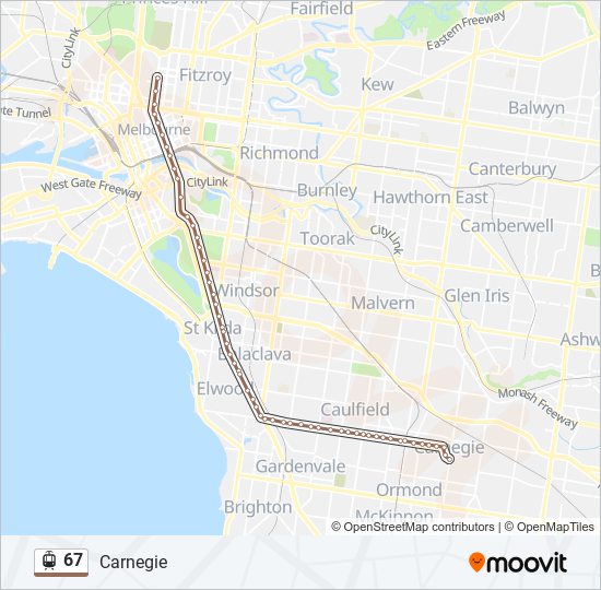 67 Route: Schedules, Stops & Maps - Carnegie (Updated)
