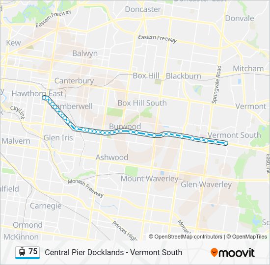 75 Route: Schedules, Stops & Maps - Camberwell Tram Depot - Stop 39 ...