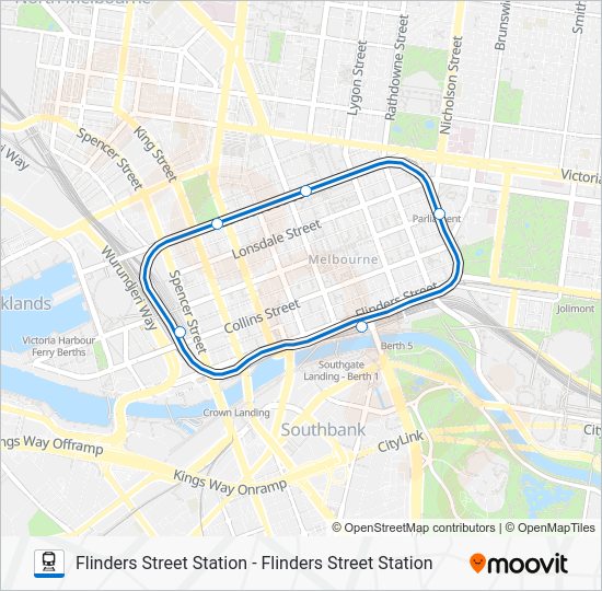 CITY CIRCLE Route: Schedules, Stops & Maps - Flinders Street Via City ...