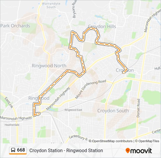 668 Route: Schedules, Stops & Maps - Croydon Station (Updated)