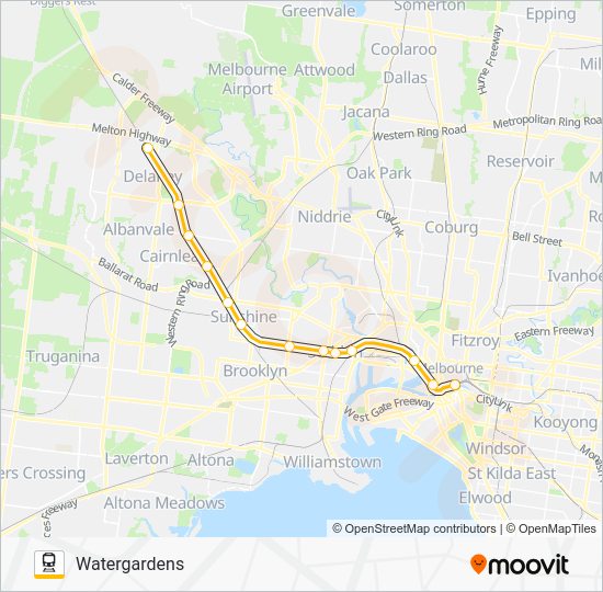 SUNBURY Route: Schedules, Stops & Maps - Watergardens (Updated)