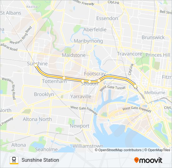 sunbury Route: Schedules, Stops & Maps - Sunshine Station (Updated)