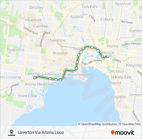 werribee Route: Schedules, Stops & Maps - Laverton Via Altona Loop ...
