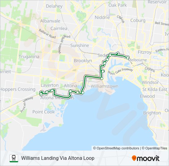 werribee Route: Schedules, Stops & Maps - Williams Landing Via Altona ...