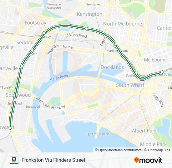 WERRIBEE Route: Schedules, Stops & Maps - Frankston Via Flinders Street ...