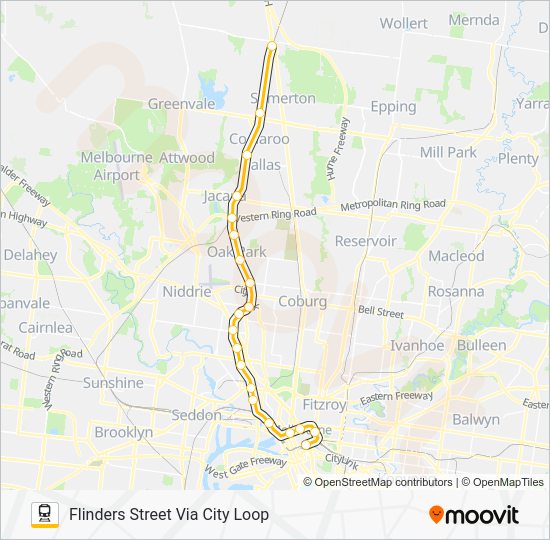 CRAIGIEBURN Route: Schedules, Stops & Maps - Flinders Street Via City ...