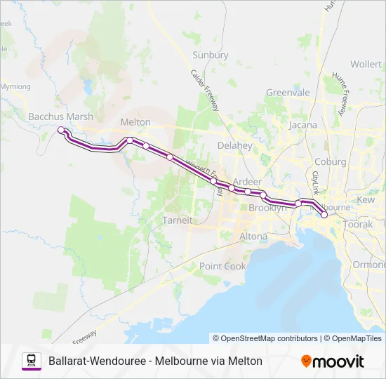 Línea BALLARAT: horarios, paradas y mapas - Southern Cross (Actualizado)