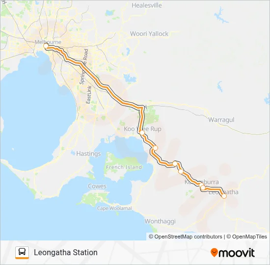 COACH Route: Schedules, Stops & Maps - Leongatha Station (Updated)