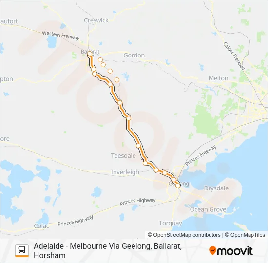 COACH Route: Schedules, Stops & Maps - Ballarat Station (Updated)