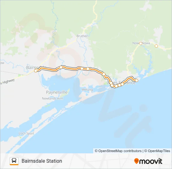 COACH Route: Schedules, Stops & Maps - Bairnsdale Station (Updated)