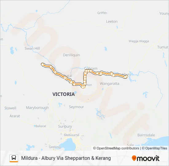 COACH Route: Schedules, Stops & Maps - Kerang Station (Updated)