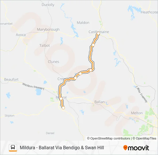 COACH Route: Schedules, Stops & Maps - Mount Helen (Updated)