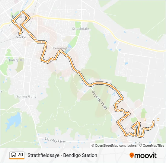 70 Route: Schedules, Stops & Maps - Strathfieldsaye (Updated)