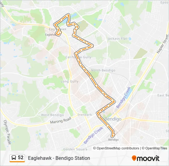 52 Route: Schedules, Stops & Maps - Eaglehawk (Via Arnold St) (Updated)