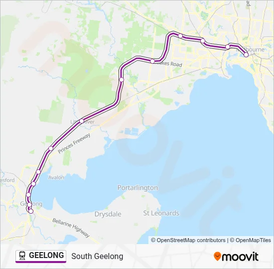 GEELONG Route: Schedules, Stops & Maps - South Geelong (Updated)