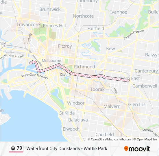 70 Route: Schedules, Stops & Maps - Camberwell Tram Depot - Stop 39 ...