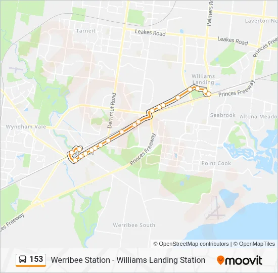 153 Route: Schedules, Stops & Maps - Werribee Station (Updated)