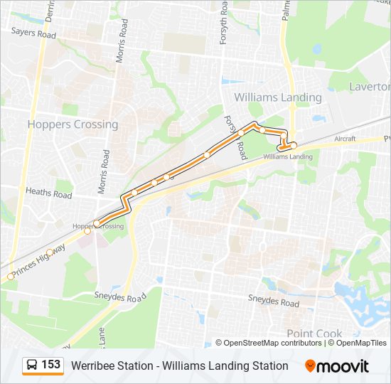 153 Route: Schedules, Stops & Maps - Werribee Station (Updated)