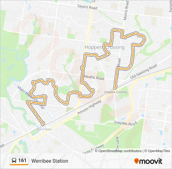 161 Route: Schedules, Stops & Maps - Werribee Station (Updated)