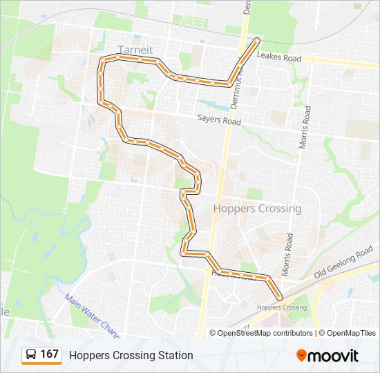 167 Route: Schedules, Stops & Maps - Hoppers Crossing Station (Updated)