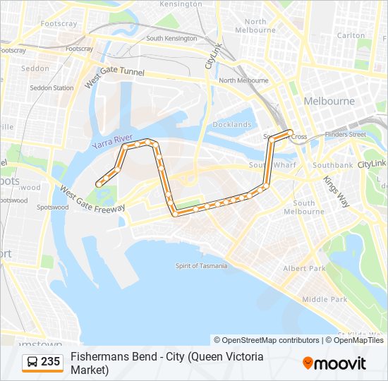235 Route: Schedules, Stops & Maps - City (Queen Victoria Market) (Updated)