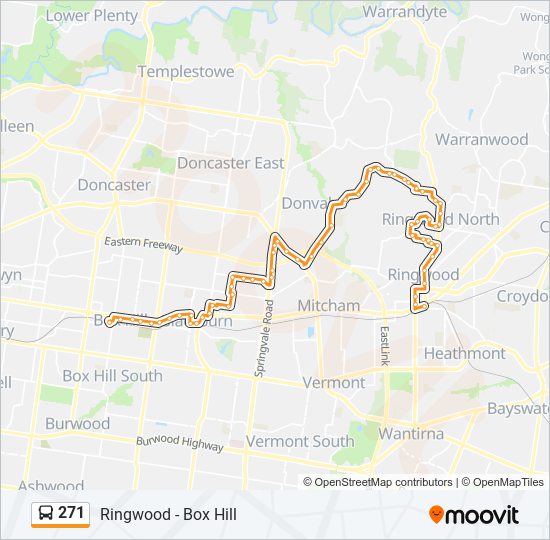 271 Route: Schedules, Stops & Maps - Box Hill (Updated)