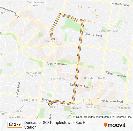 279 Route: Schedules, Stops & Maps - Box Hill Station (Updated)
