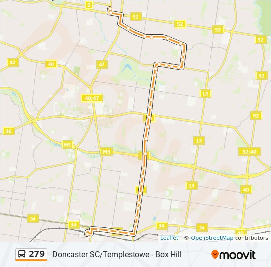 279 Route: Schedules, Stops & Maps - Box Hill