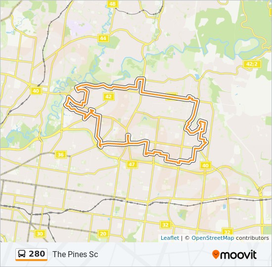 280 Route: Schedules, Stops & Maps - The Pines Sc