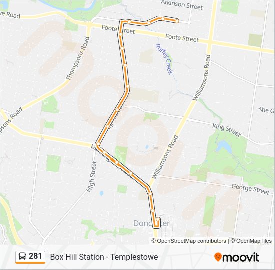 281 Route: Schedules, Stops & Maps - Box Hill Station (Updated)