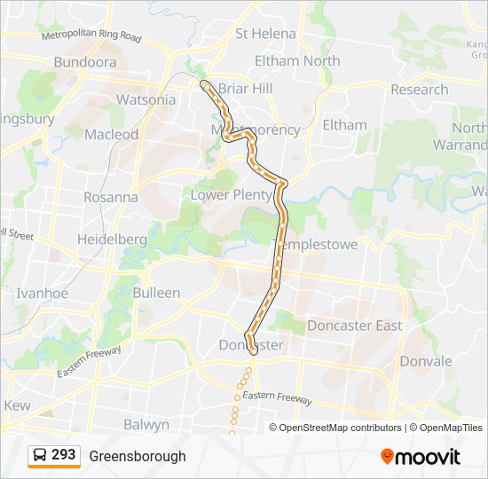 293 Route: Schedules, Stops & Maps - Greensborough (Updated)