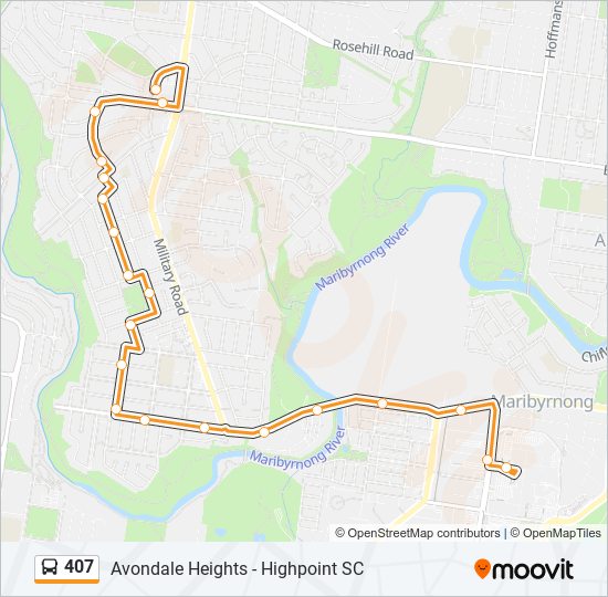 407 Route: Schedules, Stops & Maps - Avondale Heights (Updated)