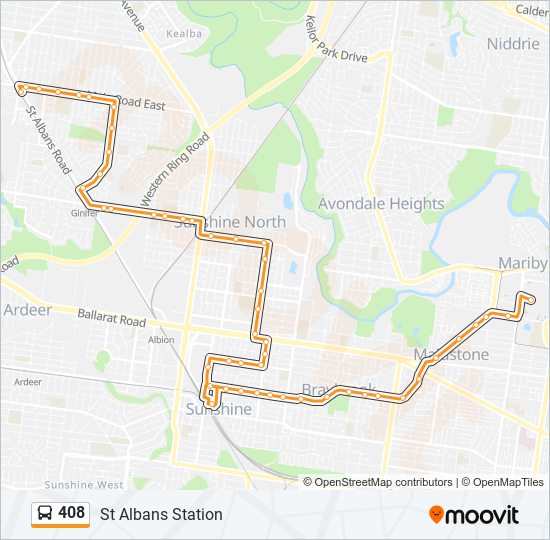 408 Route: Schedules, Stops & Maps - St Albans Station (Updated)