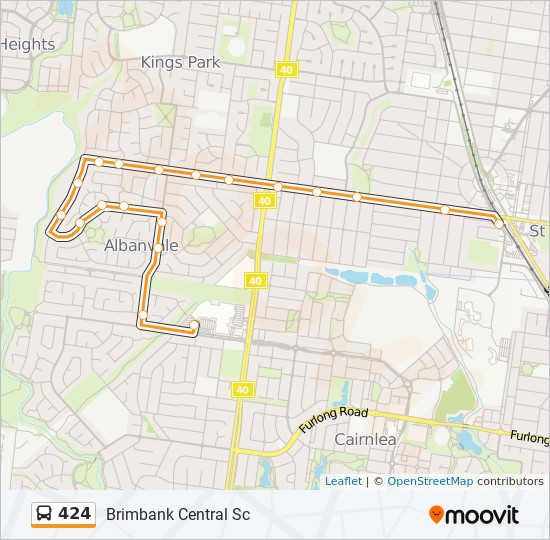 424 Route: Schedules, Stops & Maps - Brimbank Central Sc