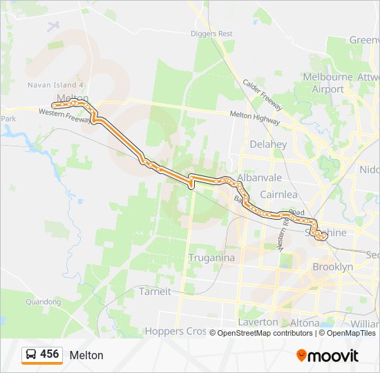 456 Route: Schedules, Stops & Maps - Melton (Updated)