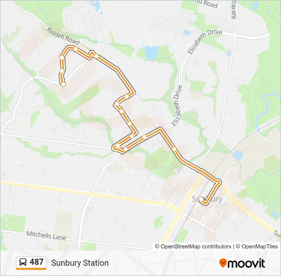 487 Route: Schedules, Stops & Maps - Sunbury Station (Updated)