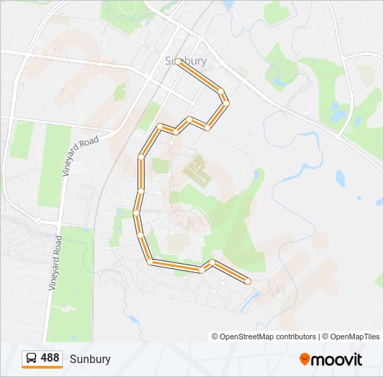 488 Route: Schedules, Stops & Maps - Sunbury (Updated)