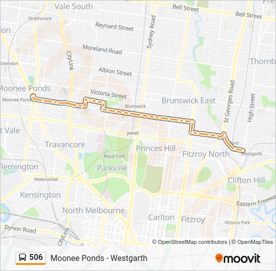 506 Route: Schedules, Stops & Maps - Moonee Ponds (Updated)