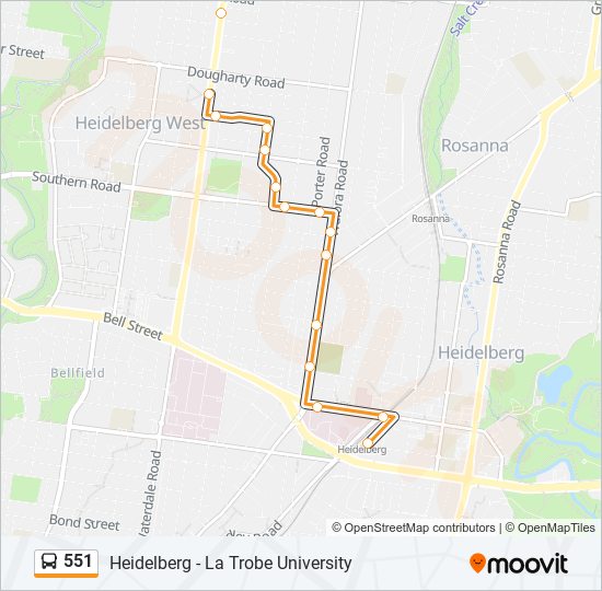 551 Route: Schedules, Stops & Maps - La Trobe University (Updated)