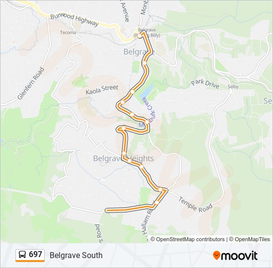 697 Route: Schedules, Stops & Maps - Belgrave South (Updated)