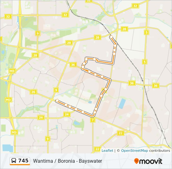 745 Route: Schedules, Stops & Maps - Bayswater