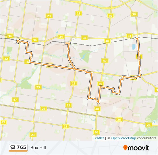 765 Route: Schedules, Stops & Maps - Box Hill