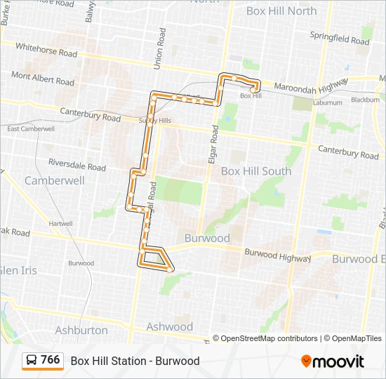 766 Route: Schedules, Stops & Maps - Burwood (Updated)