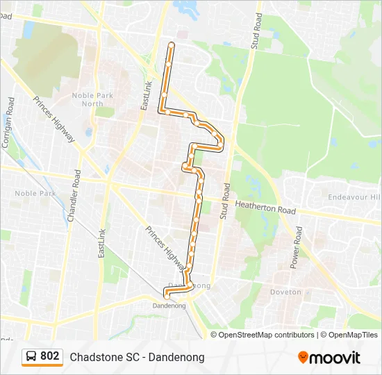 802 Route: Schedules, Stops & Maps - Dandenong North (Updated)