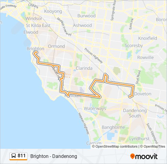 811 Route: Schedules, Stops & Maps - Dandenong (Updated)