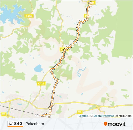 840 Route: Schedules, Stops & Maps - Pakenham