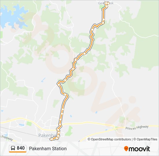 840 Route: Schedules, Stops & Maps - Pakenham Station (Updated)
