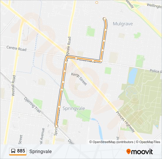 885 Route: Schedules, Stops & Maps - Springvale (Updated)