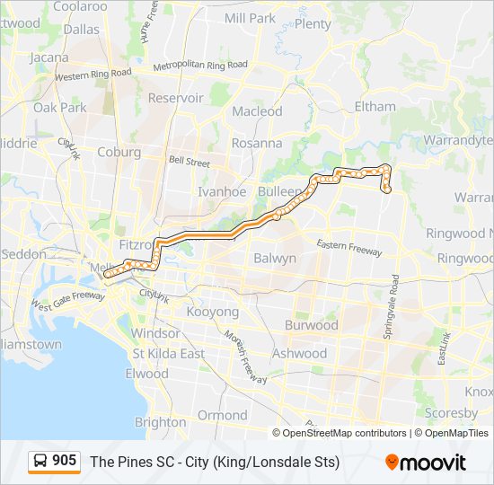 905 Route: Schedules, Stops & Maps - The Pines Sc (Updated)